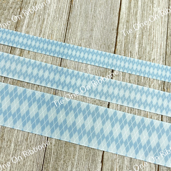 Blue Argyle Fabric - Etsy