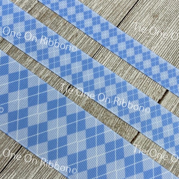 Blue Argyle Fabric - Etsy