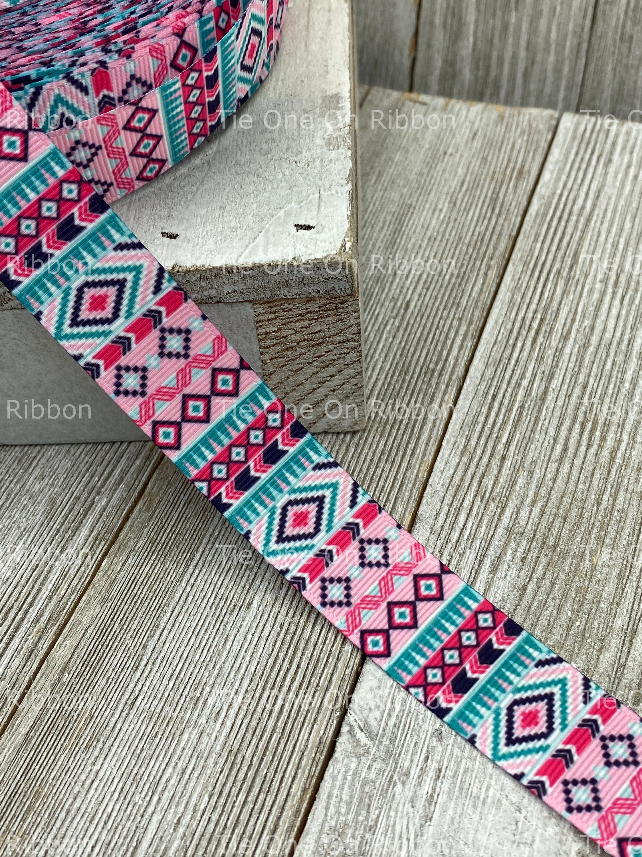 Southwest Aztec Tribal Stripes Grosgrain Ribbon 7/8 Inch | Etsy