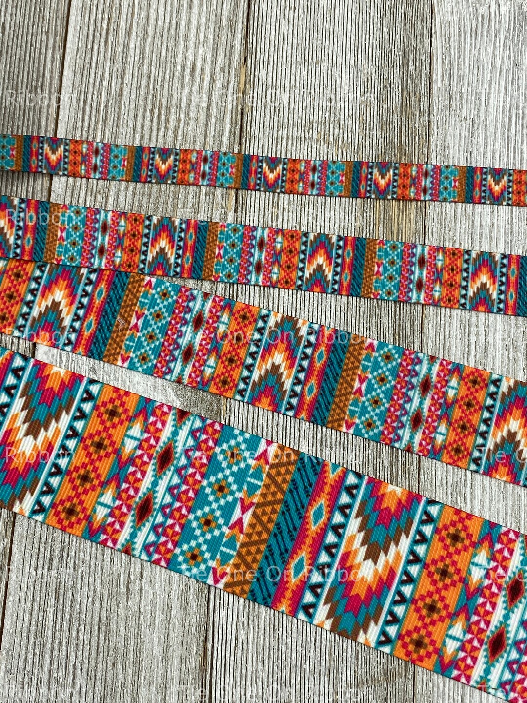 Southwest Aztec Tribal Stripes Printed Grosgrain Ribbon 3/8 5/8 7/8 1 1 ...