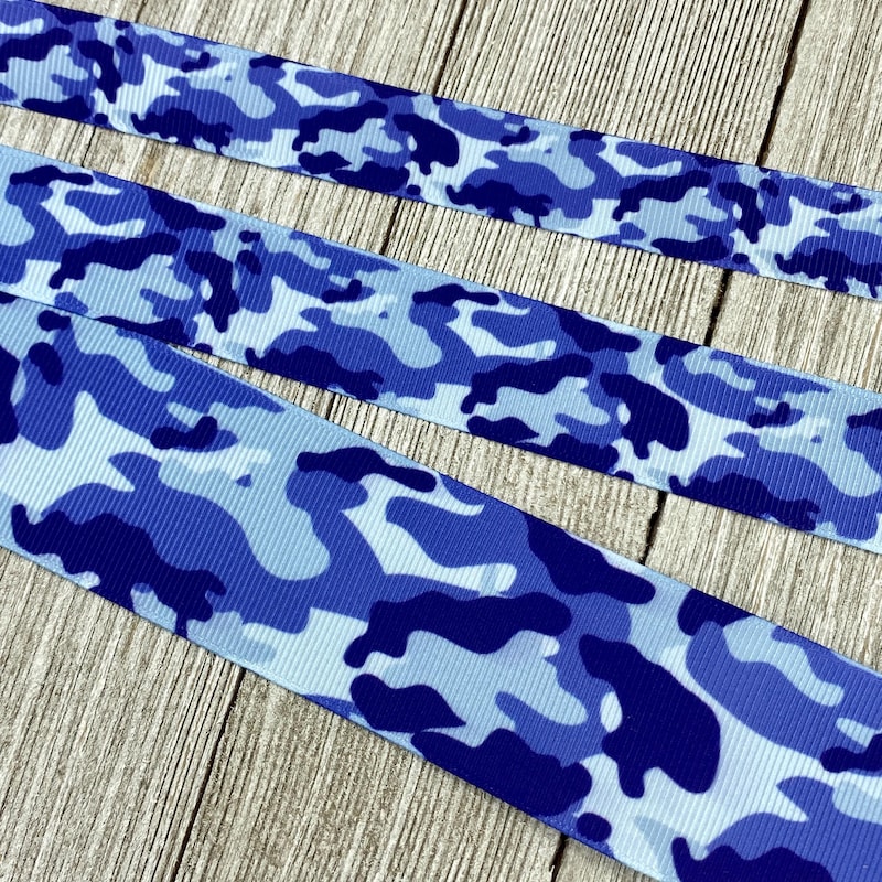 Camo Blue Hair Bows - Etsy