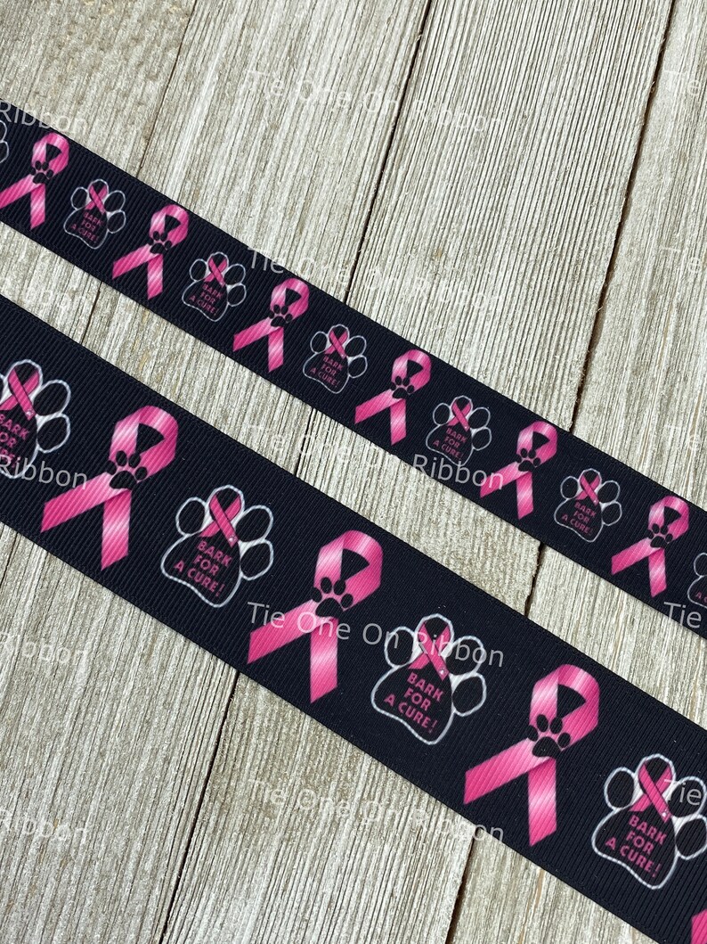 Paw Prints Bark for A Cure Breast Cancer Awareness Support | Etsy