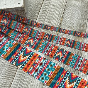 Southwest Aztec Tribal Stripes Printed Grosgrain Ribbon 3/8 5/8 7/8 1 1 ...