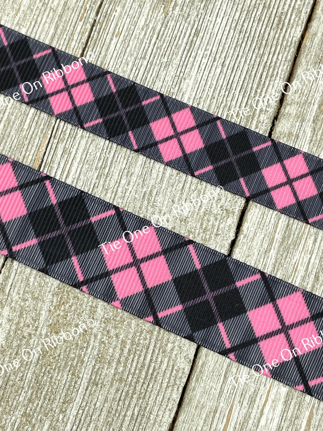 Sale 5 Yards Rustic Corded-style School Girl Medium Pink & Black Plaid ...