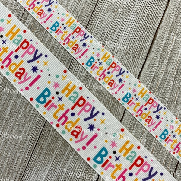 Happy Birthday Ribbon - Etsy