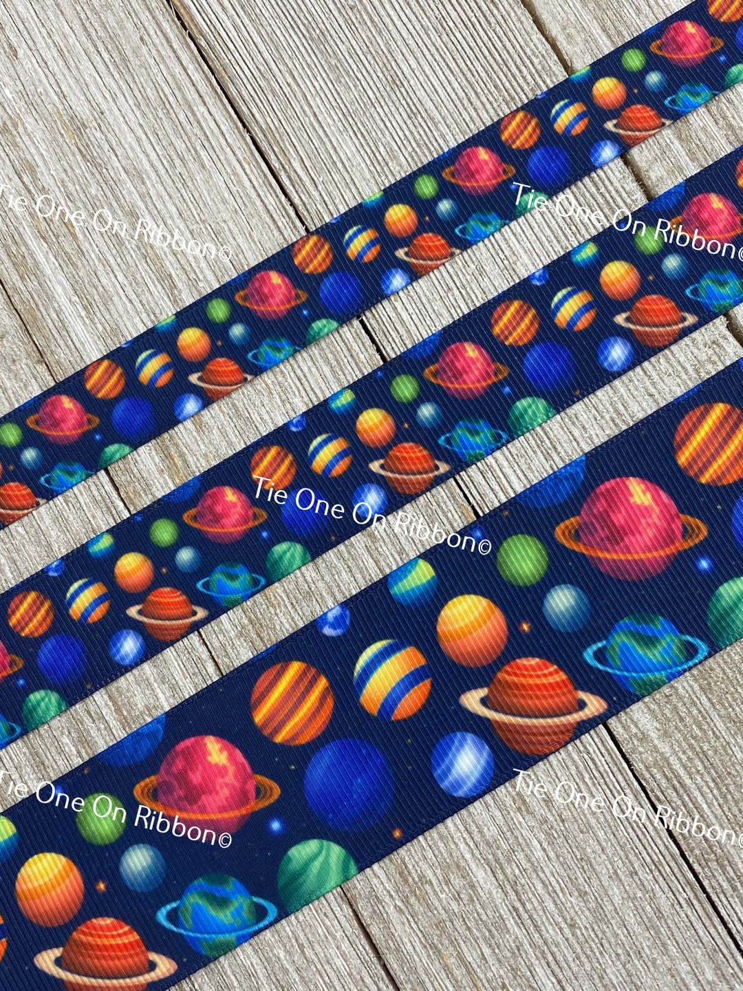 Solar System Planets Space Printed Grosgrain Ribbon 5/8 7/8 1.5 Sew ...