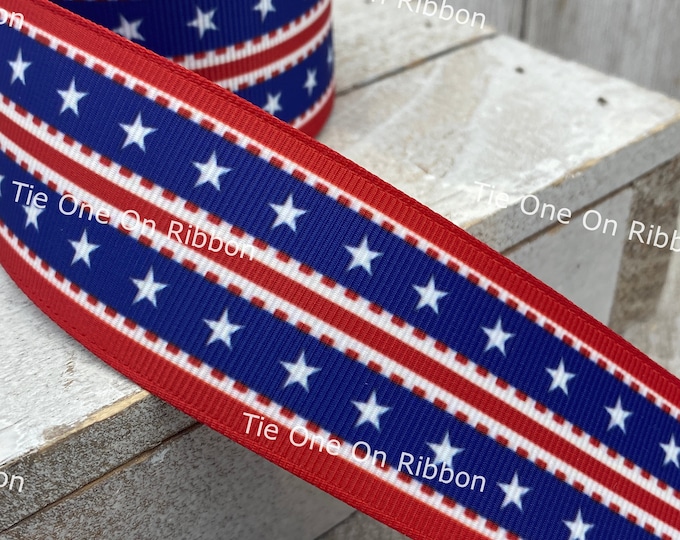 1.5 X 10yrds Stars and Stripes Patriotic Ribbon 4th of July - Etsy