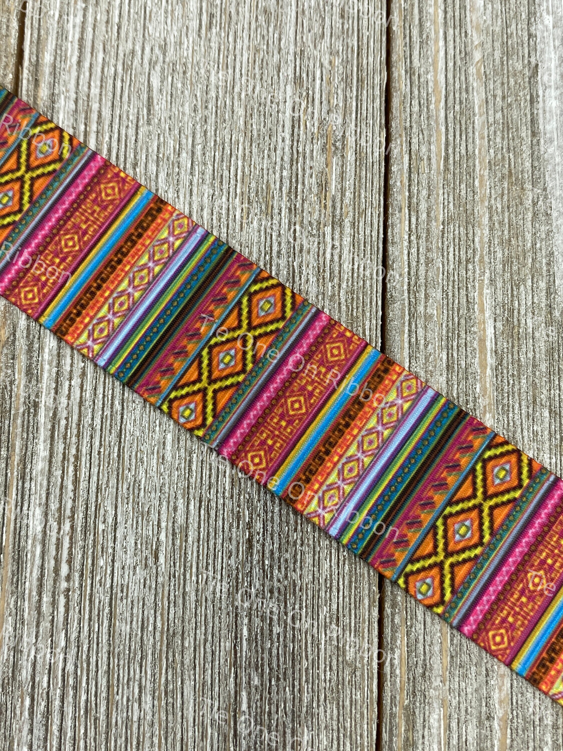 Thin Tribal Aztec Stripes Printed Grosgrain Ribbon 7/8 | Etsy