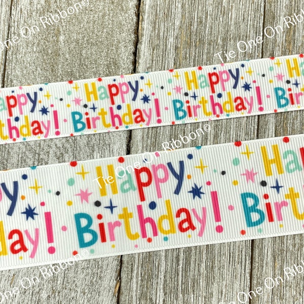 Happy Birthday Ribbon - Etsy