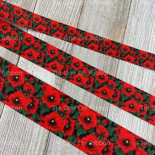 Red Poppies Fabric - Etsy