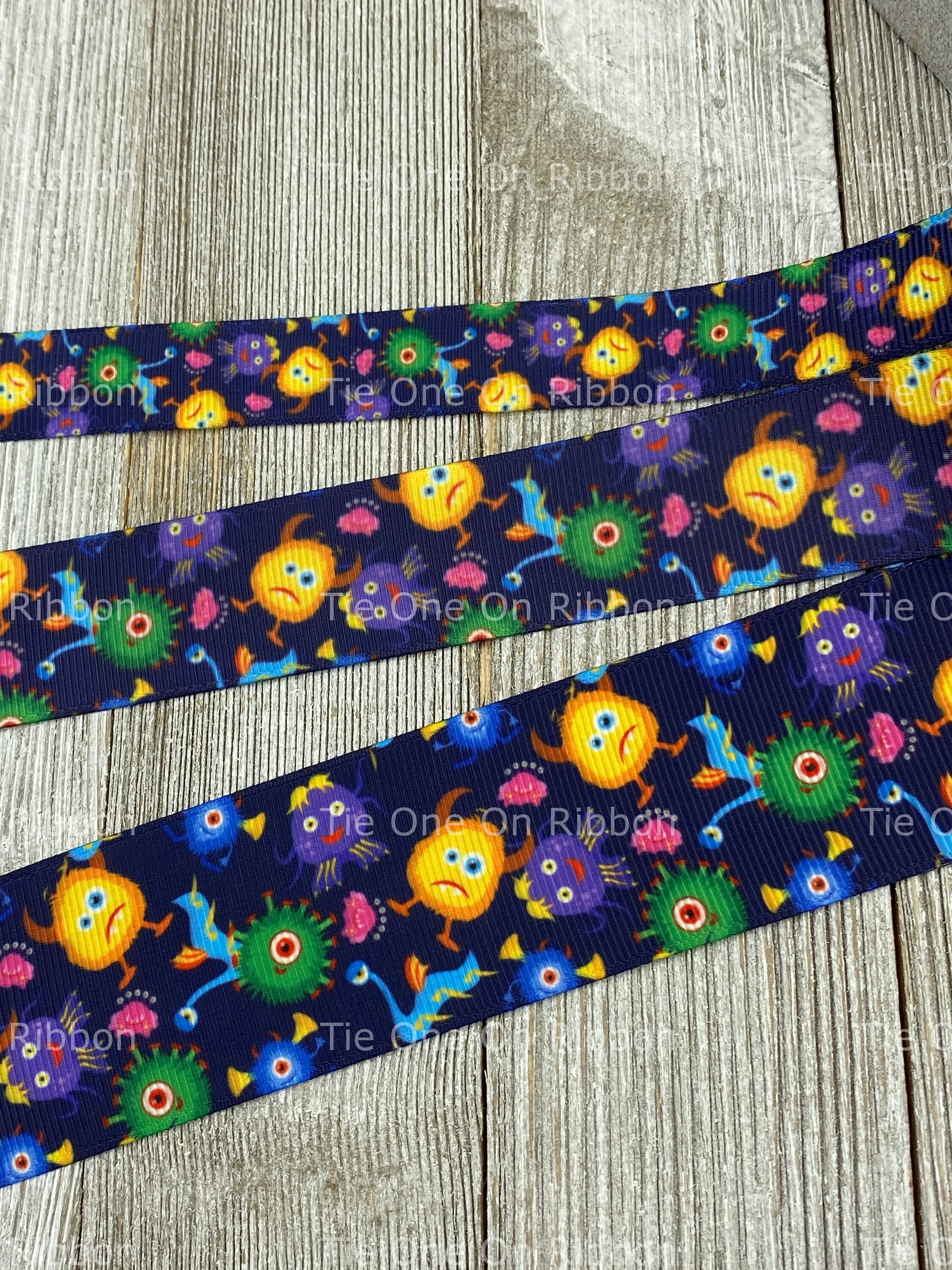 Colorful Monsters Print Grosgrain Ribbon 5/8 1 1.5 Inch - Etsy