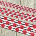 Red Poppies Print Black Stripes Printed Grosgrain Ribbon - 5/8" - 1 ...