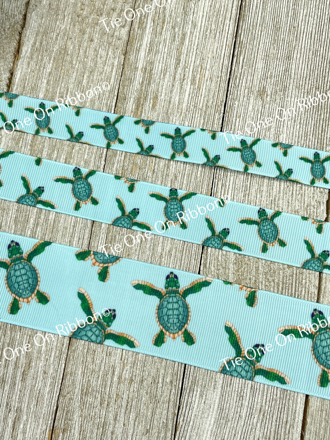 Green Sea Turtles Ocean Blue Printed Grosgrain Ribbon 3/8 5/87/81.5 Sew ...