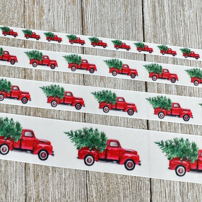 Red Trucks Holiday Fabric - Etsy
