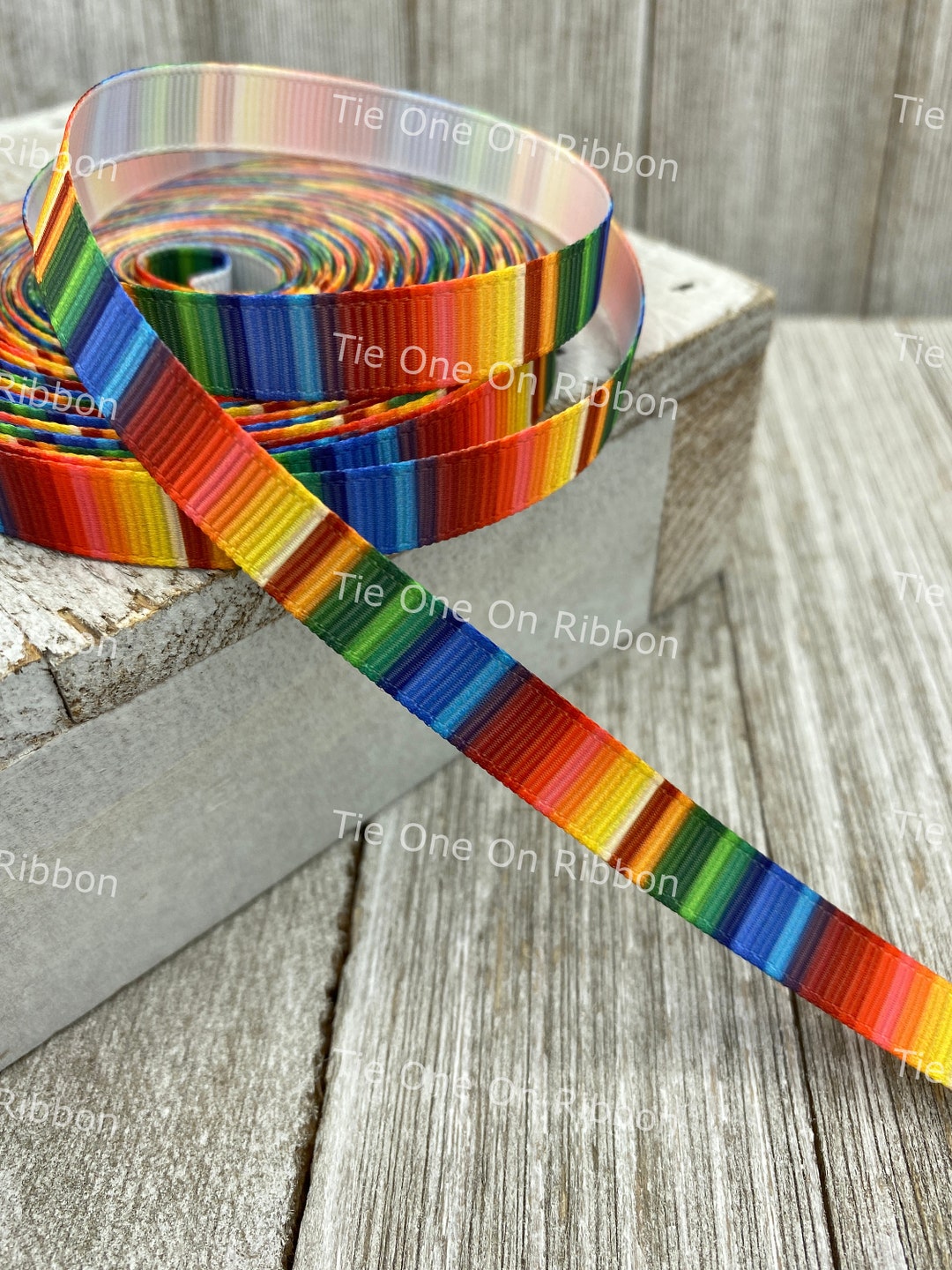 3/8 Mexican Stripe Sarape Festival Printed Grosgrain Ribbon Sew Craft ...