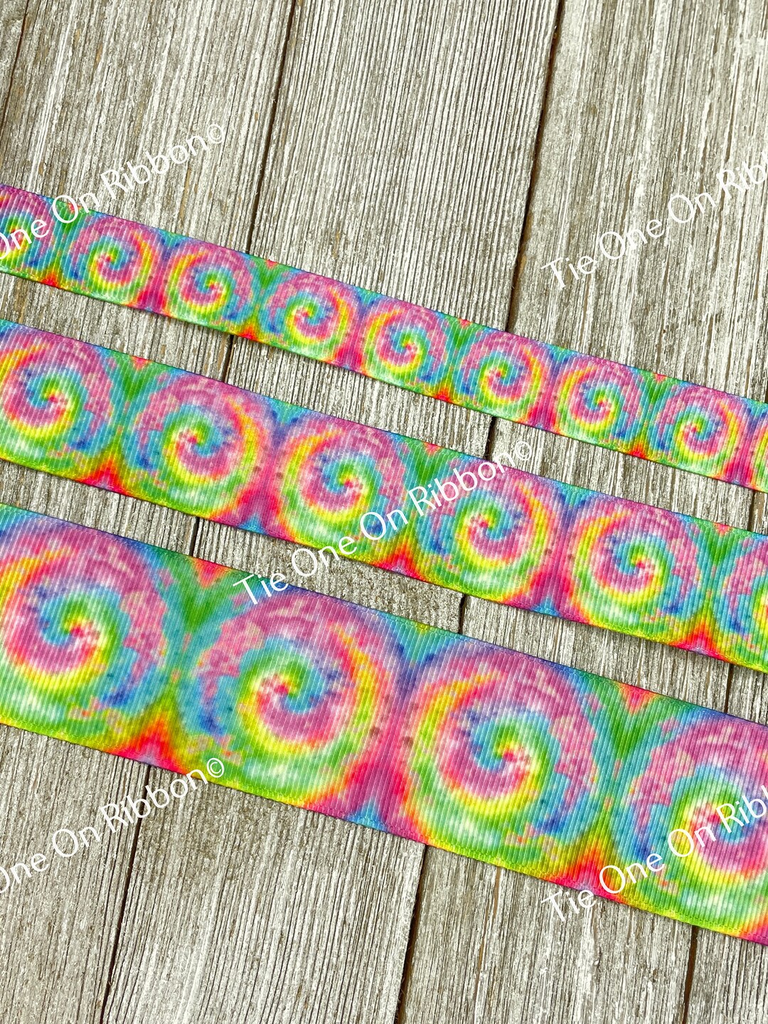 Pastel Rainbow Swirl Wave Print Grosgrain Ribbon 5/8 1 1.5 Inch Sewing ...