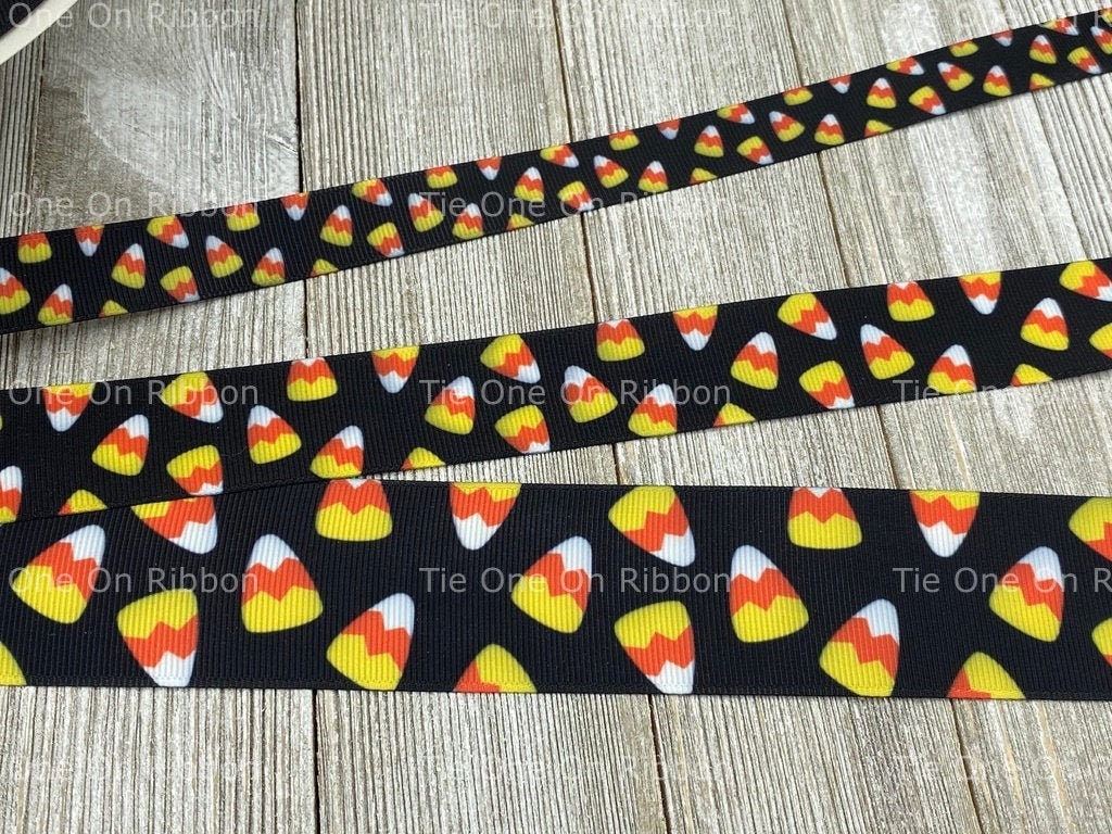 Halloween Candy Corn Printed Grosgrain Ribbon 3/8 5/8 - Etsy