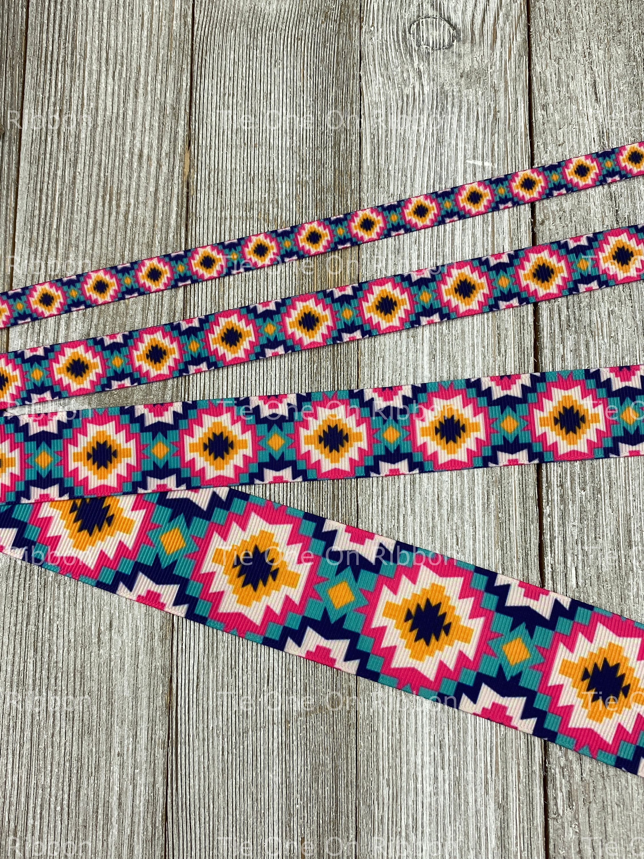 Bright Aztec Tribal Southwest Printed Grosgrain Ribbon 3/8 | Etsy
