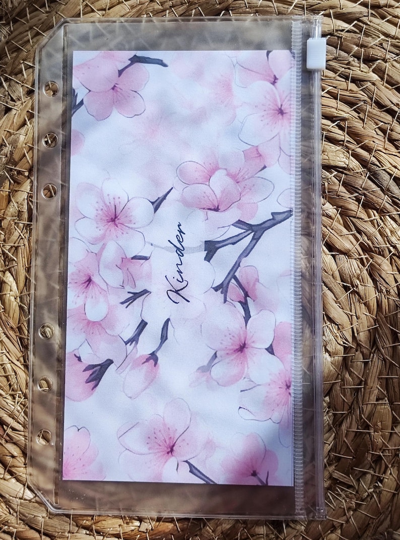 Personalized Dashboards for Zippered Envelopes, Cherry Blossom Design ...