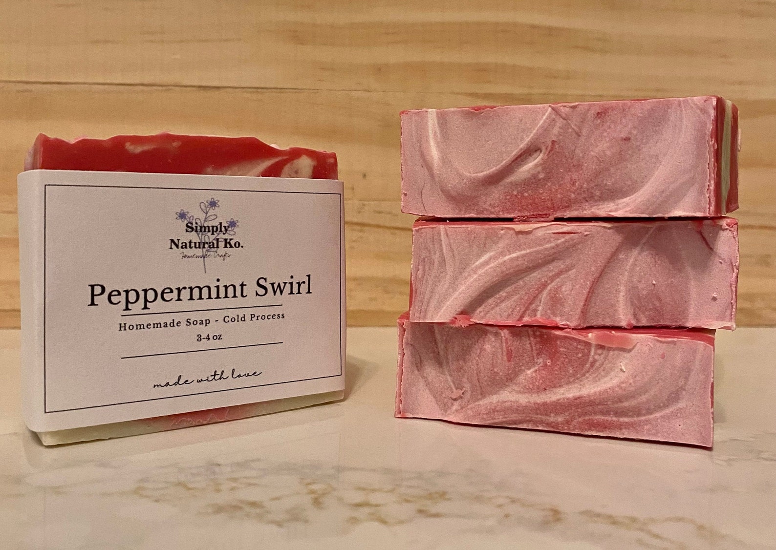 Peppermint Swirl Bar Soap - Etsy