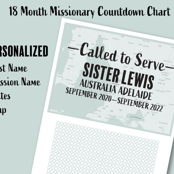 Missionary Countdown - Etsy