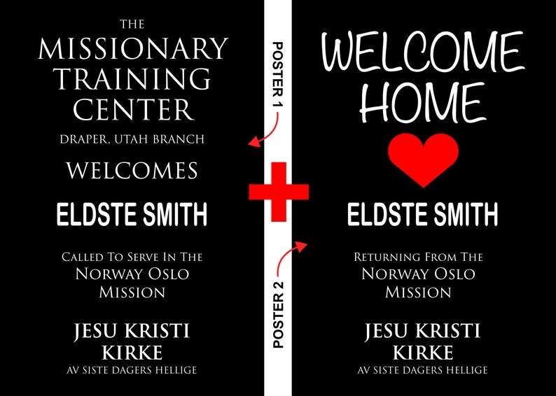 LDS Missionary "round Trip" Posters (leaving and Returning) - Etsy