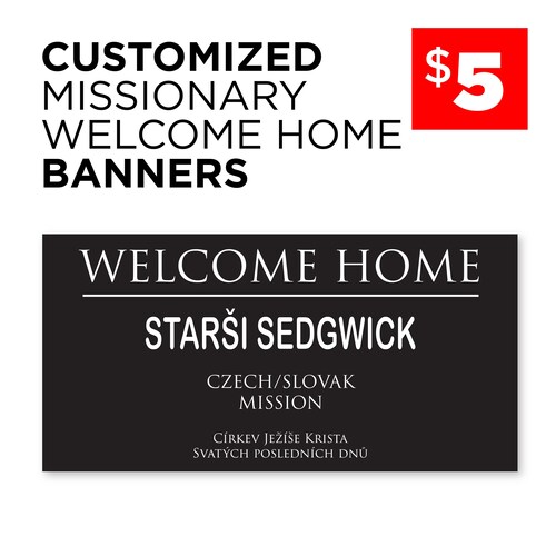 LDS Missionary Welcome Home Banner Sign Custom and - Etsy