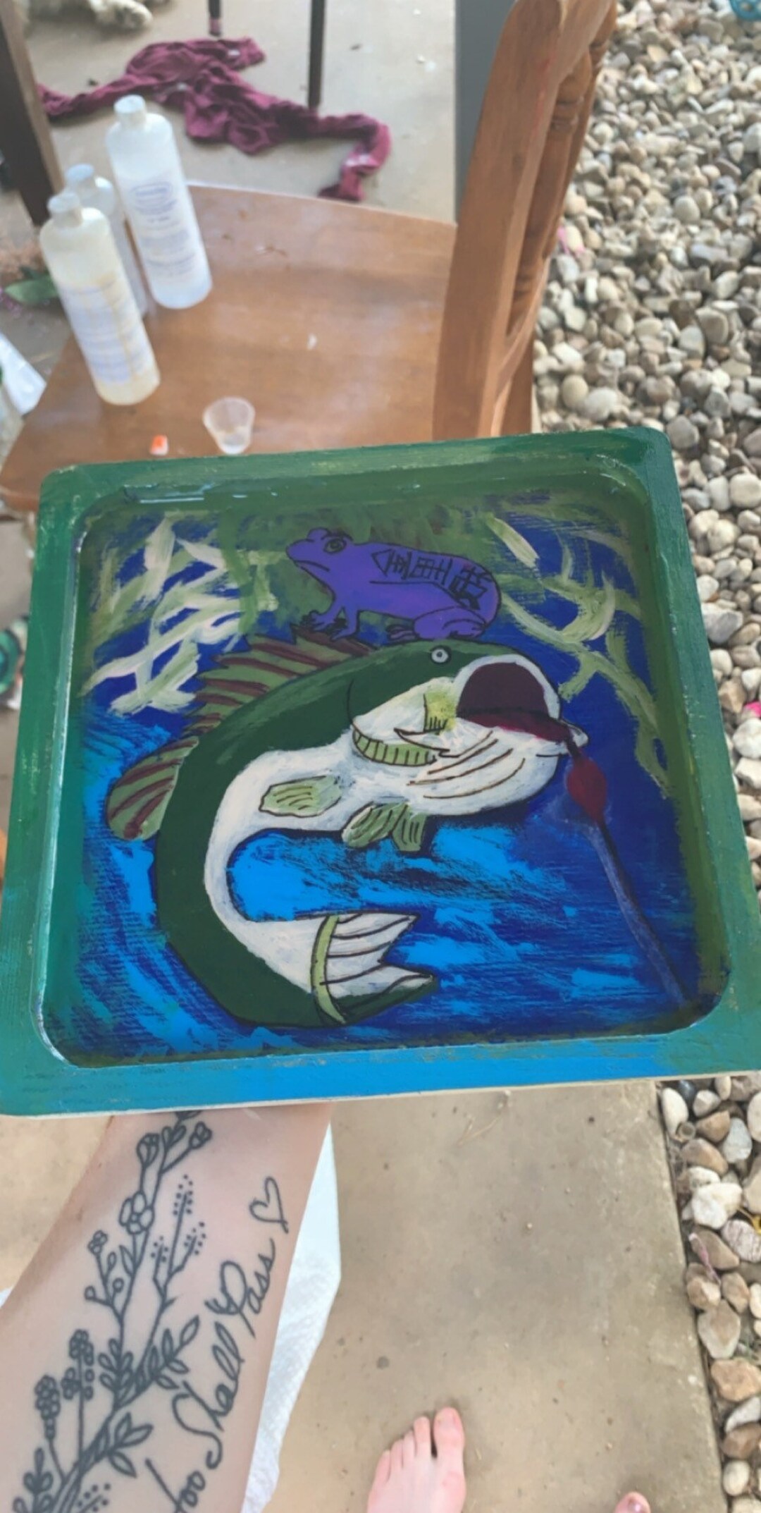 Largemouth Bass Fishing Rolling Tray - Etsy