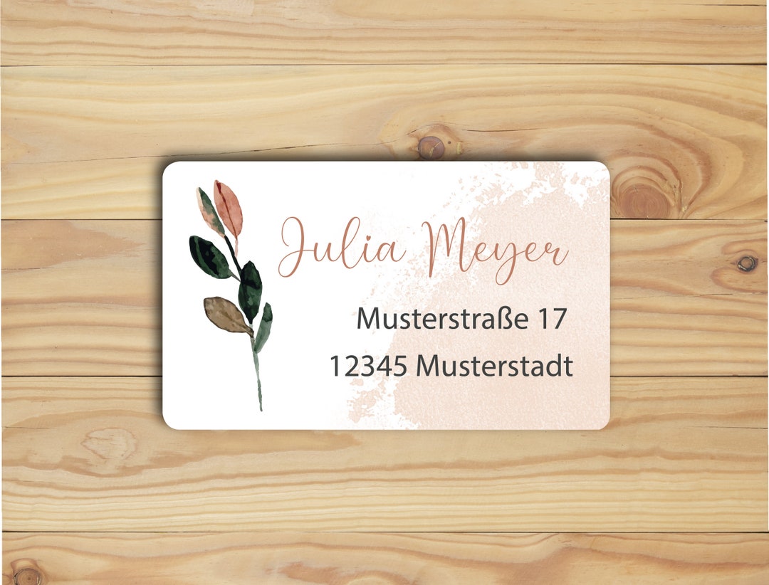 Sticker With Name and Address # 30 Pieces 50 X 30 Mm # Personalized ...