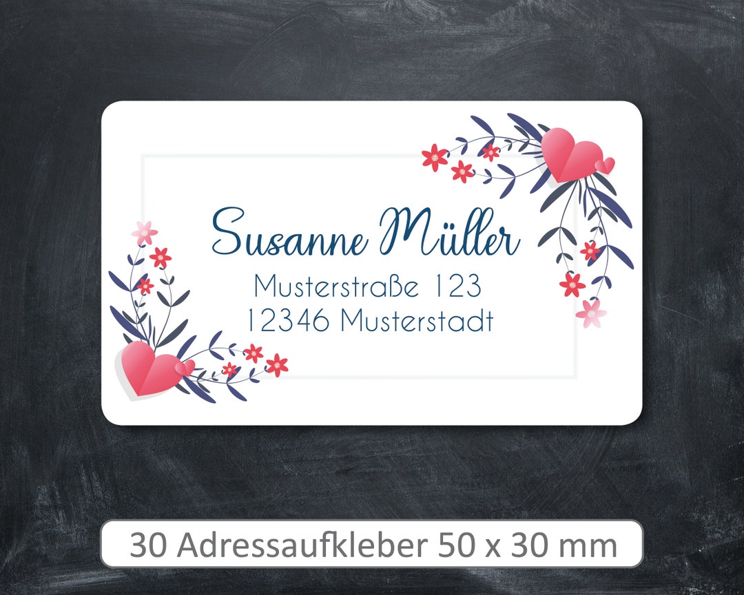 Address Label Stickers With Name and Address 30 Pieces 50 - Etsy