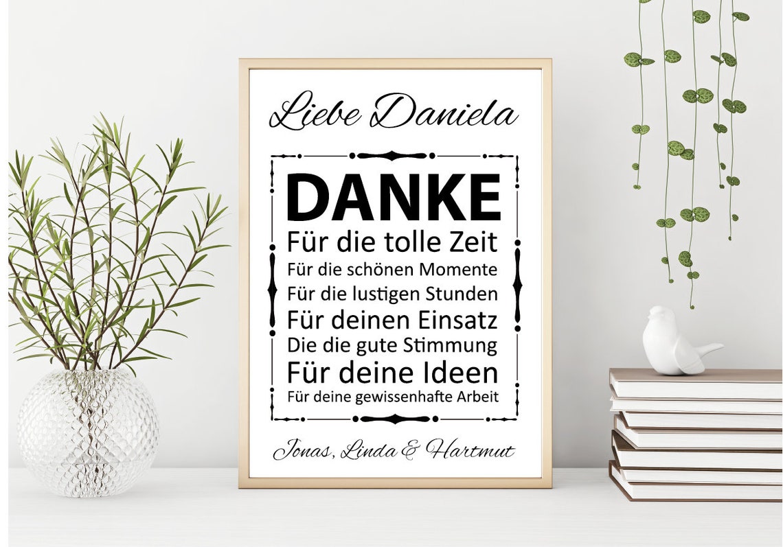 Gift Idea for Goodbye to the Gift of a Personalised Picture as a Gift ...