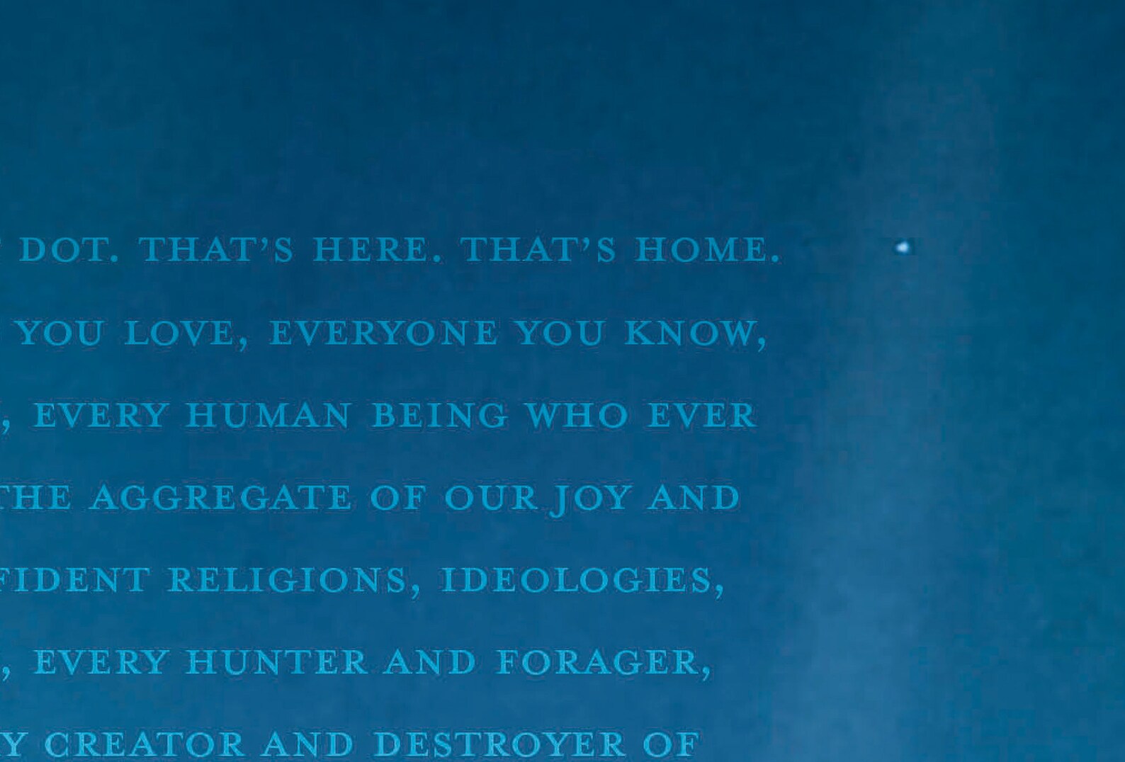 BLUE Pale Blue Dot *DIGITAL DOWNLOAD* Carl Sagan Full Quote + Astronomy ...