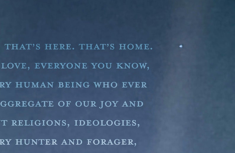 Pale Blue Dot *DIGITAL DOWNLOAD* Carl Sagan Full Quote + Astronomy ...