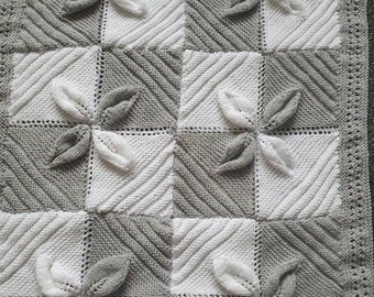 Knitted Leaf Baby Blanket Pattern - Etsy