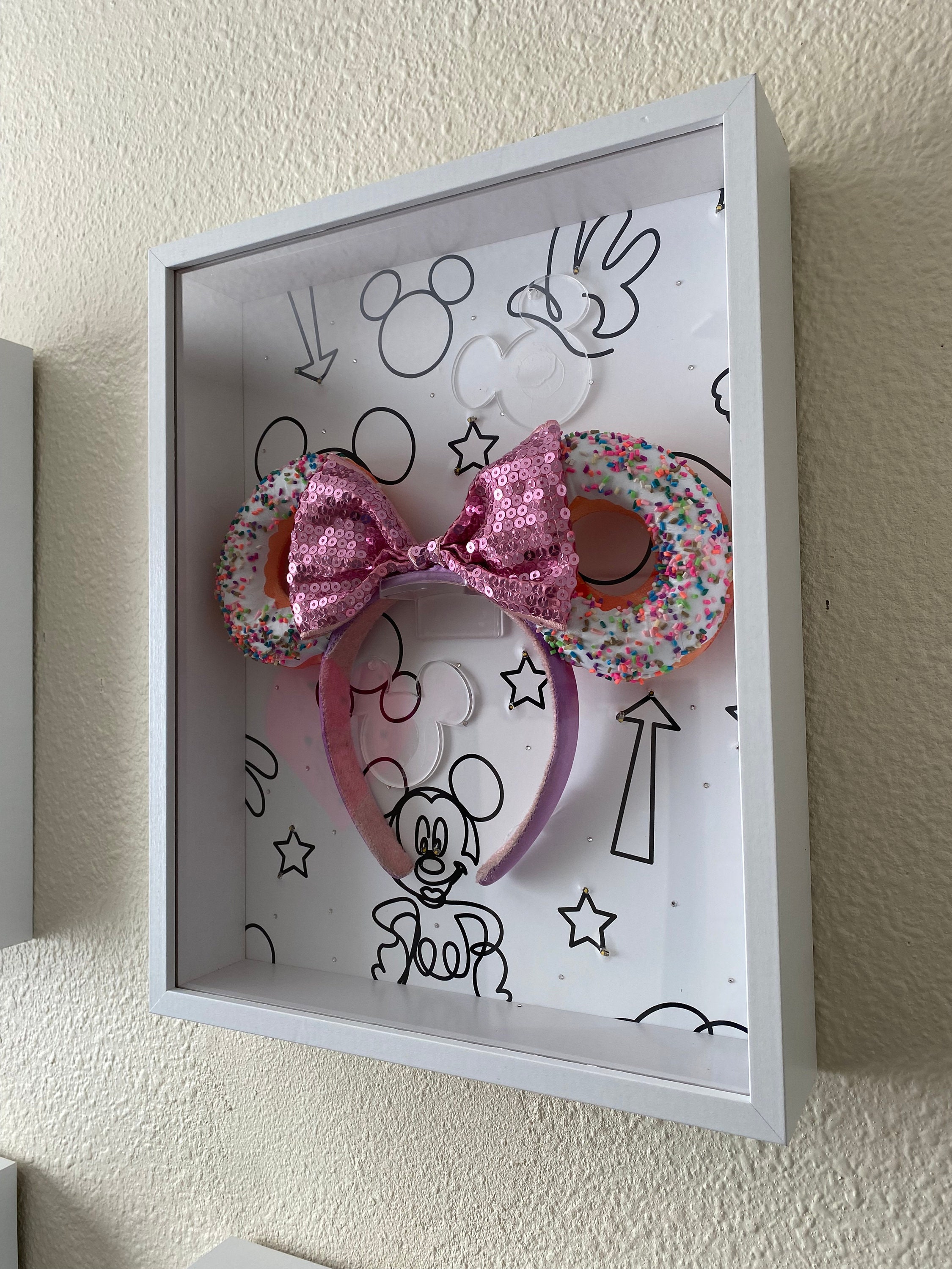 Mickey Ears Holder Display Frame With LED & Swarovski Crystals Mouse ...