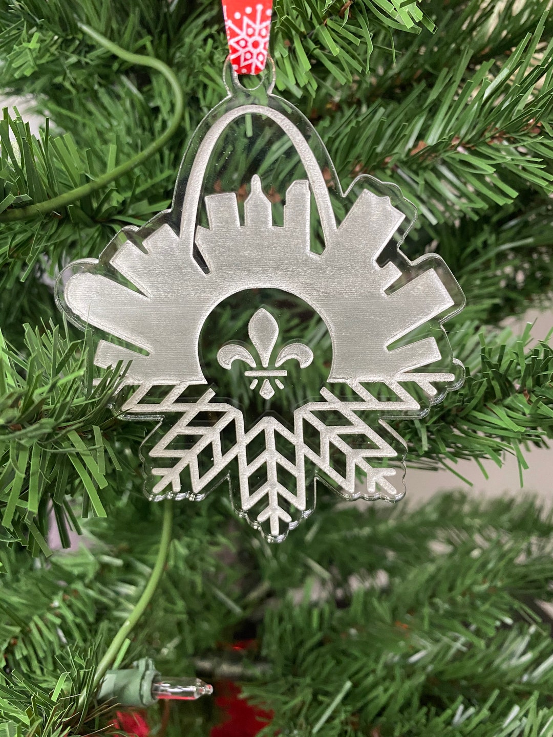 St. Louis Skyline - Fleur De Lis - Arch - Snowflake - Christmas ...
