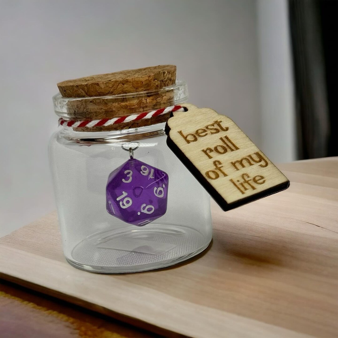 Best Roll of My Life - Unique Gamer Gift - Dnd Decor - Small Glass Jar ...