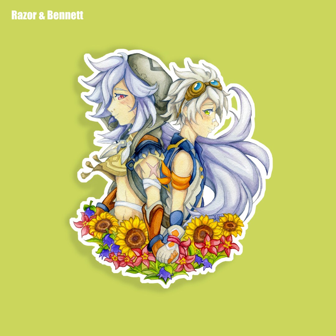 Razor and Bennett Sticker Genshin Impact - Etsy