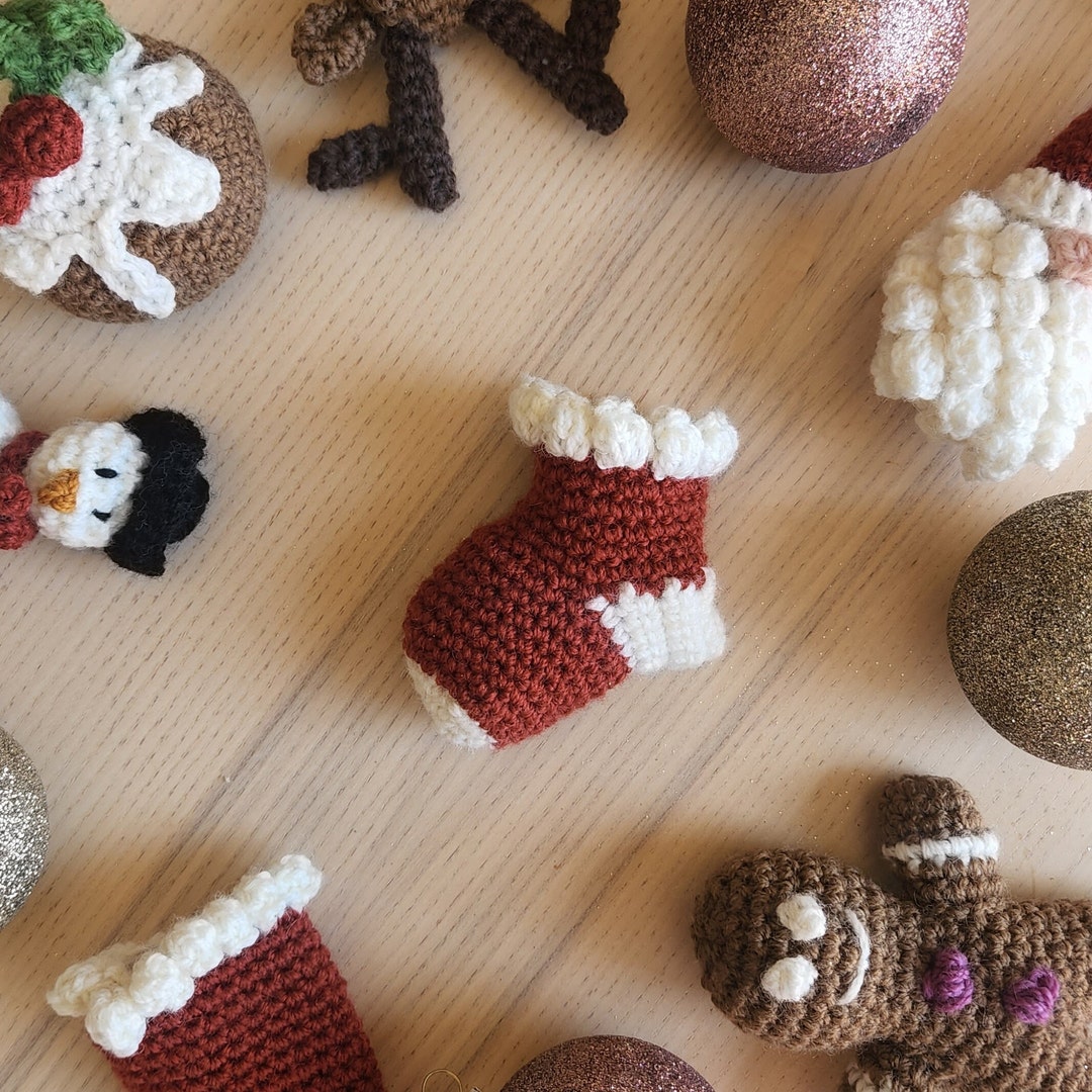 Crochet Pattern | Stocking Christmas Tree Decoration | PDF File Only - Etsy