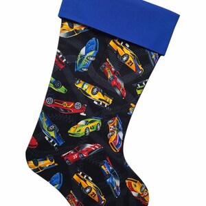 Race Cars Quilted Christmas Stocking - Etsy