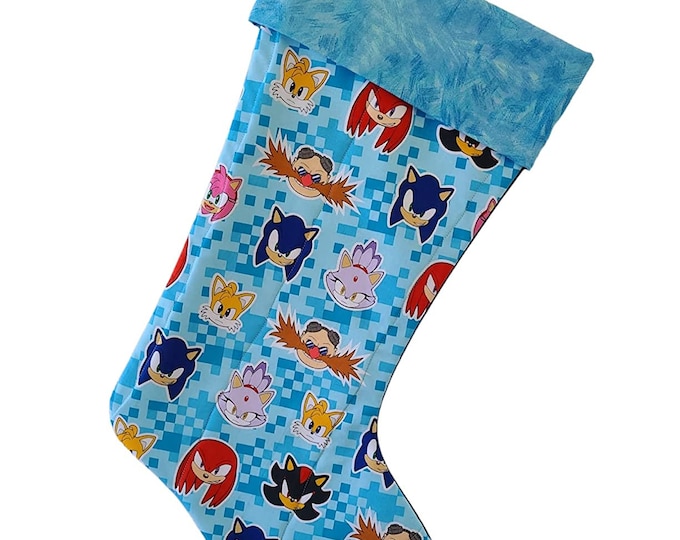 Sonic the Hedgehog Inspired Christmas Stocking - Etsy