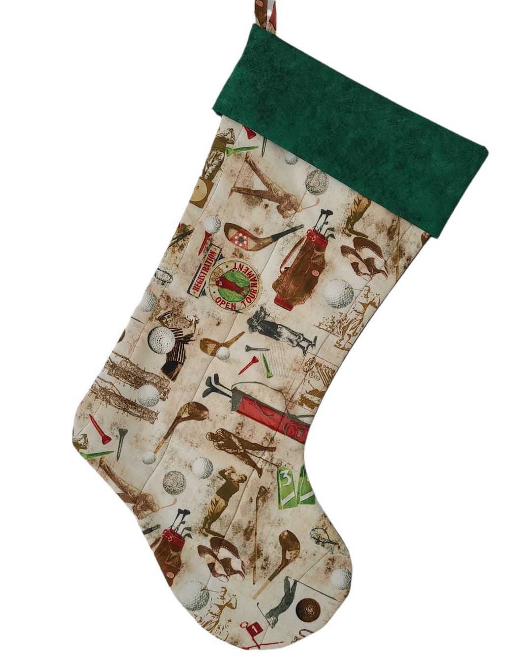 Golf - Golfing Quilted Christmas Stocking - Etsy