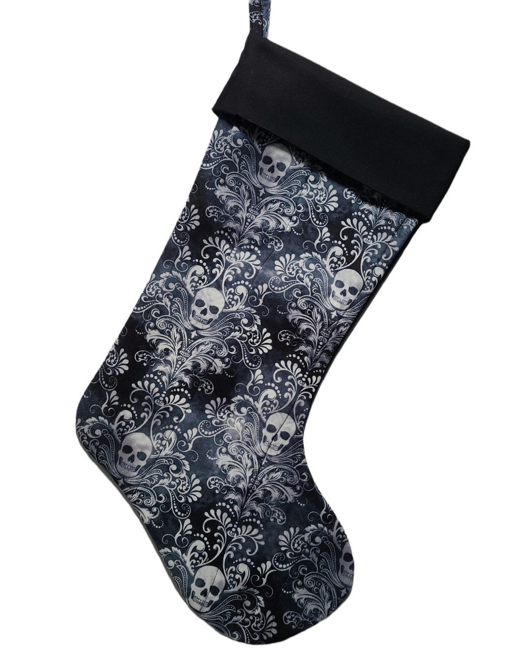 Gothic Skulls Quilted Christmas Stocking - Etsy