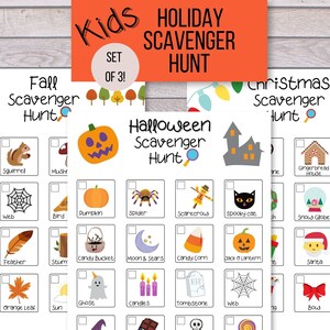 Kids Holiday Scavenger Hunt Printable Children's - Etsy