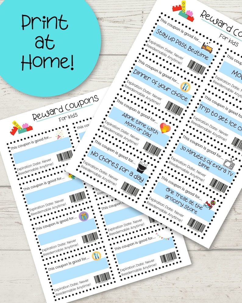 Reward Coupons for Kids Love Coupons for Kids Valentines Day Gift ...