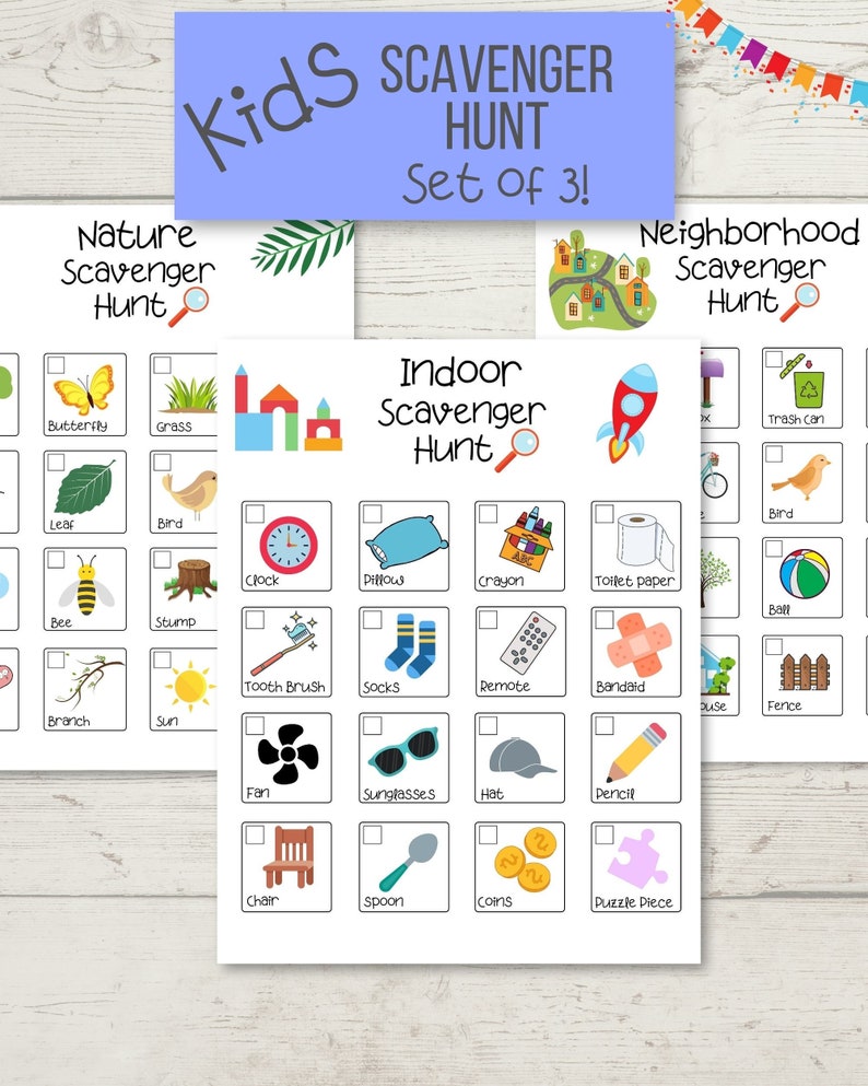 Kids Scavenger Hunt Printable, Children's Scavenger Hunt, Children's ...