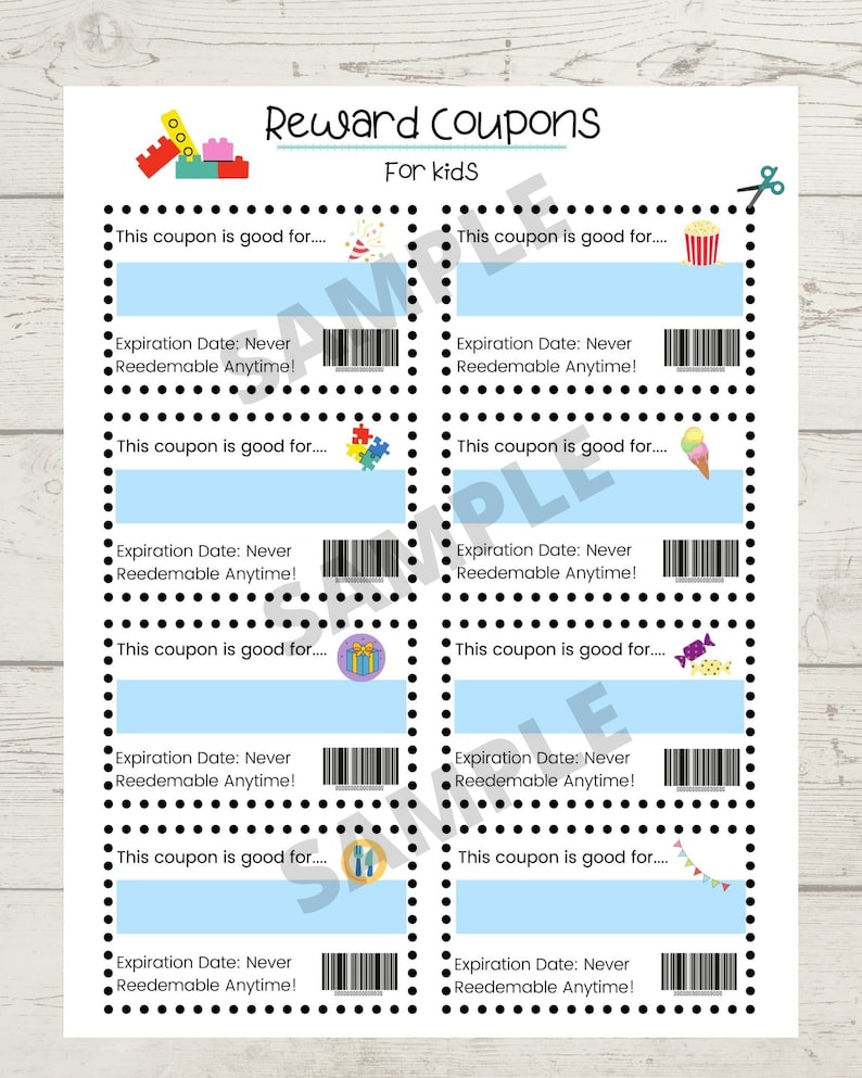 Reward Coupons for Kids Love Coupons for Kids Valentines Day Gift ...