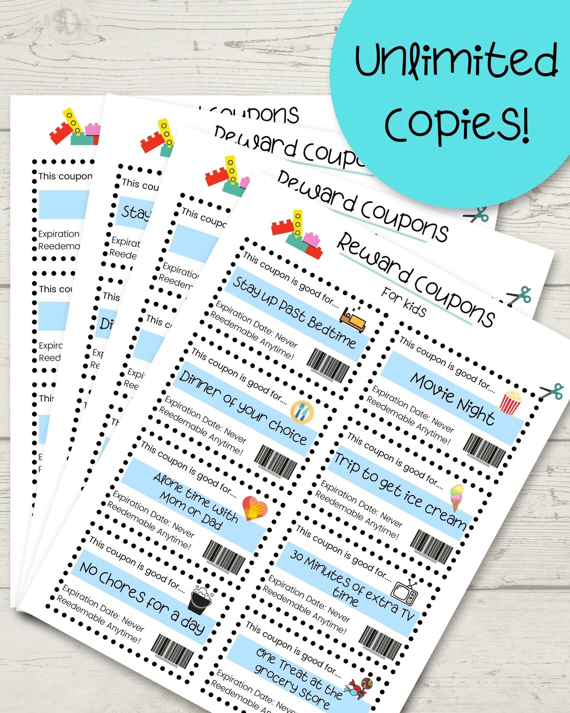 Reward Coupons for Kids! Love Coupons for Kids! Valentines Day Gift ...