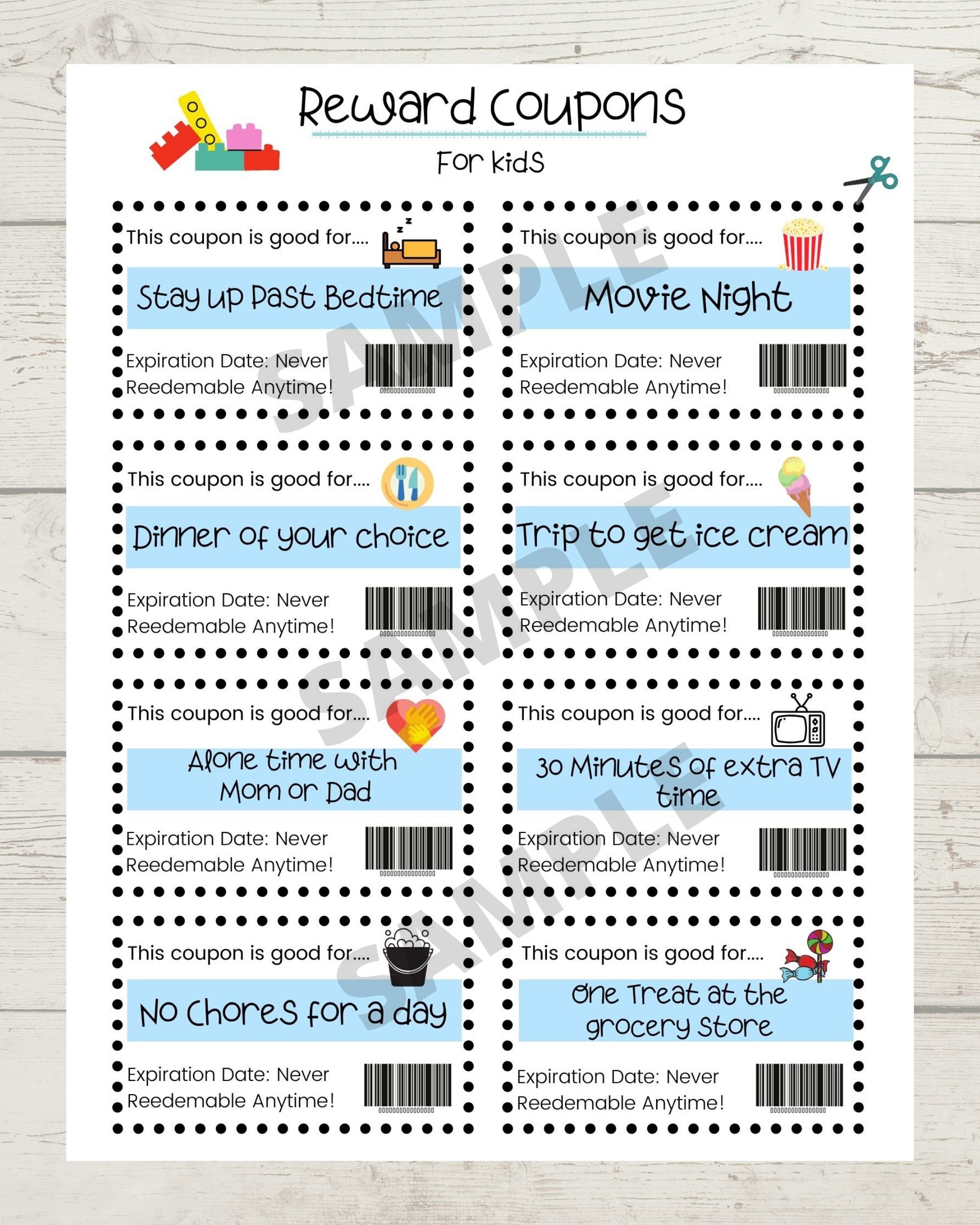 Reward Coupons for Kids! Love Coupons for Kids! Valentines Day Gift ...