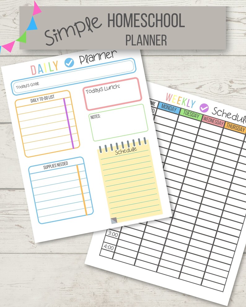 SIMPLE Homeschool Planner, Preschool Planner, Elementary Planner ...